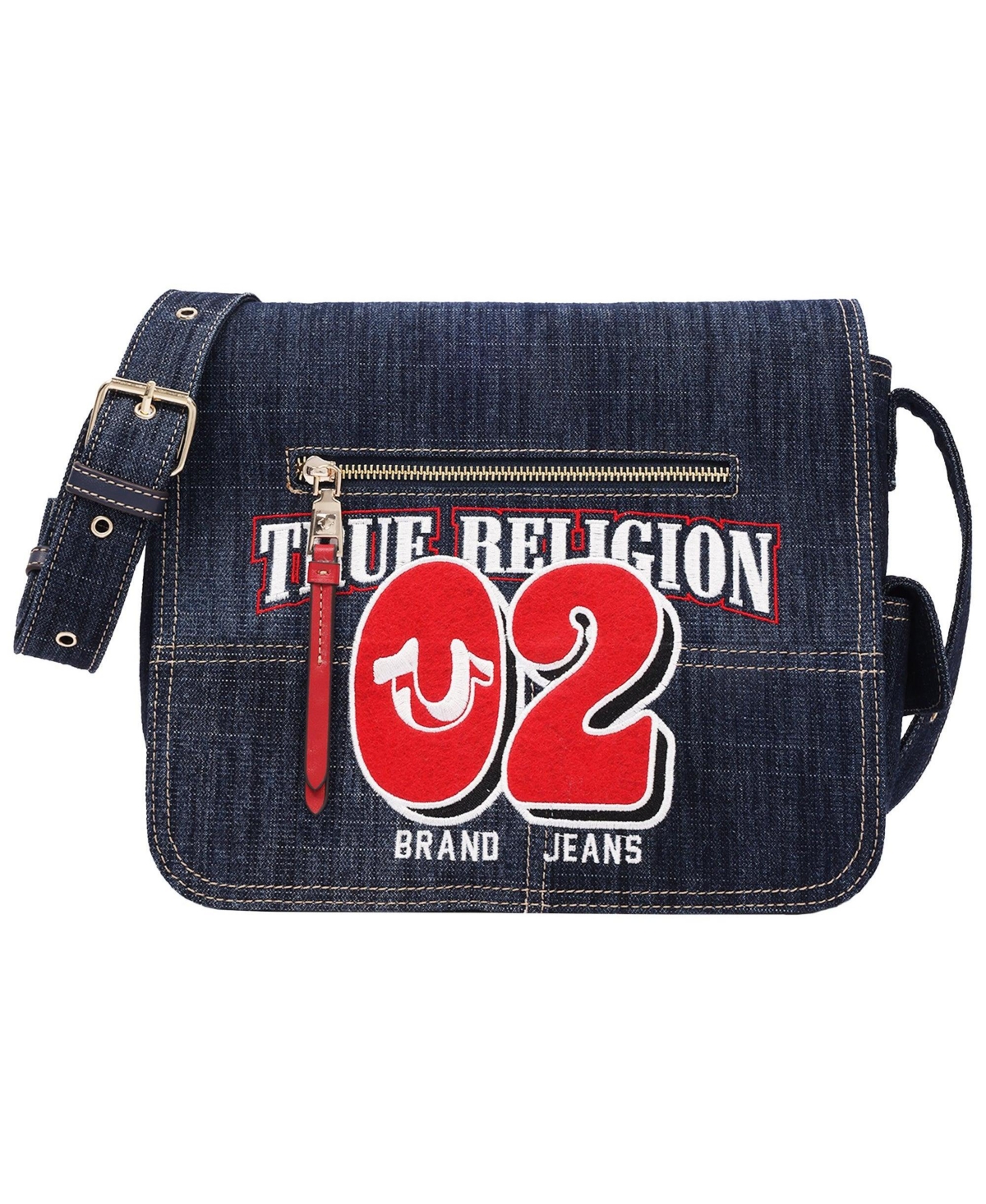 Click here for True Religion Womens Varsity Logo Zip Pocket Denim... prices