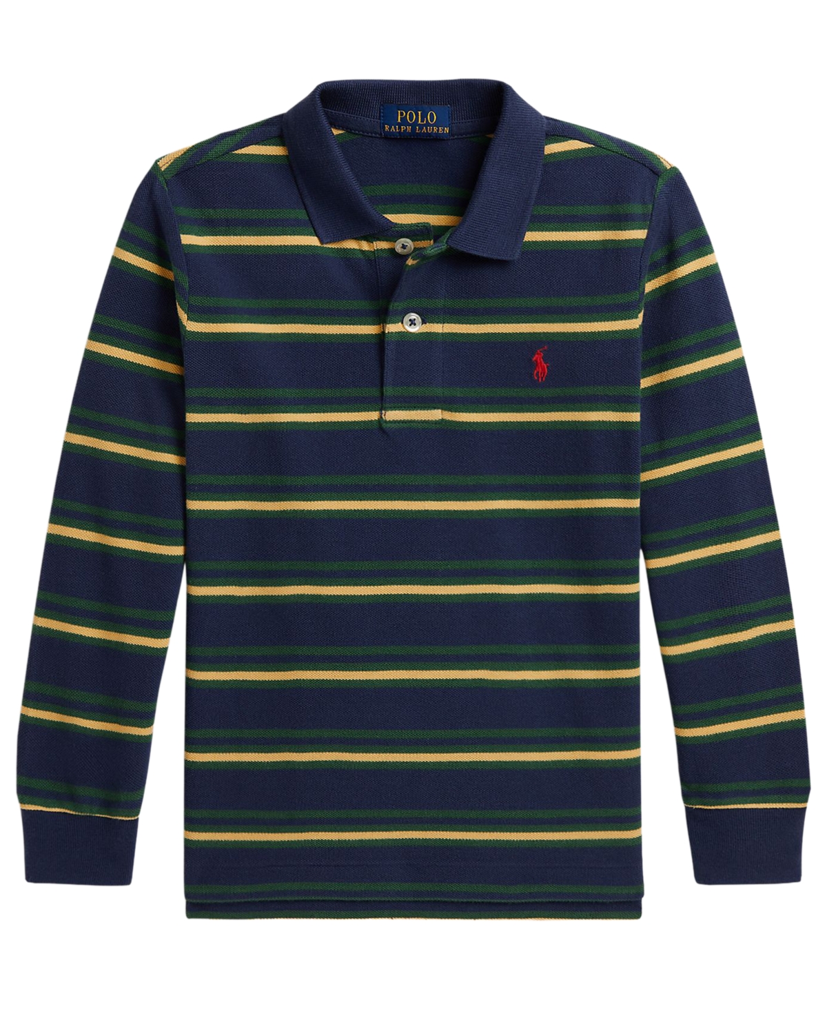 Click here for Polo Ralph Lauren Boys 2T-7 Striped Mesh Polo Shir... prices
