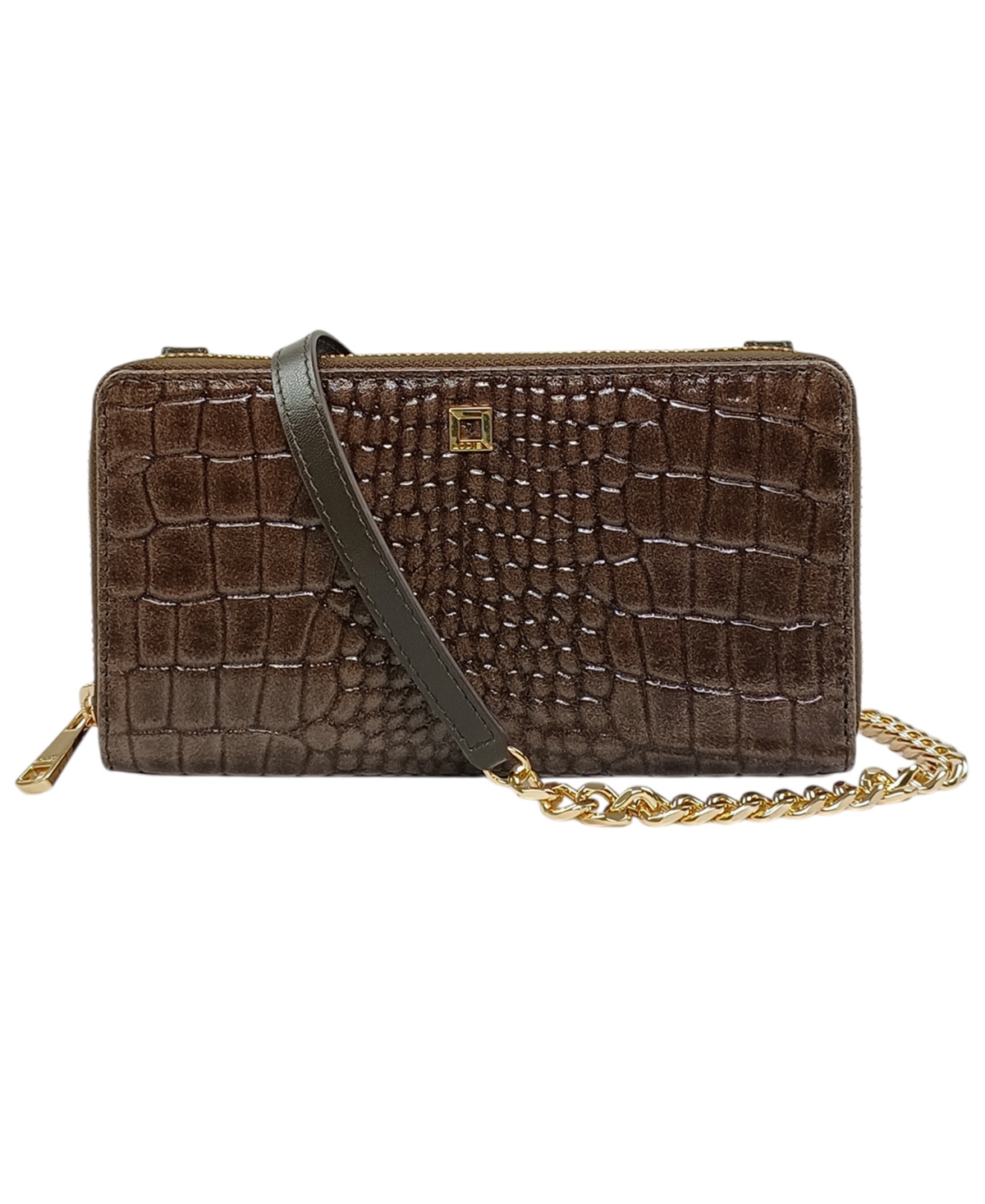 Click here for Lodis Amara Croco Mini Sling Crossbody Handbag - O... prices