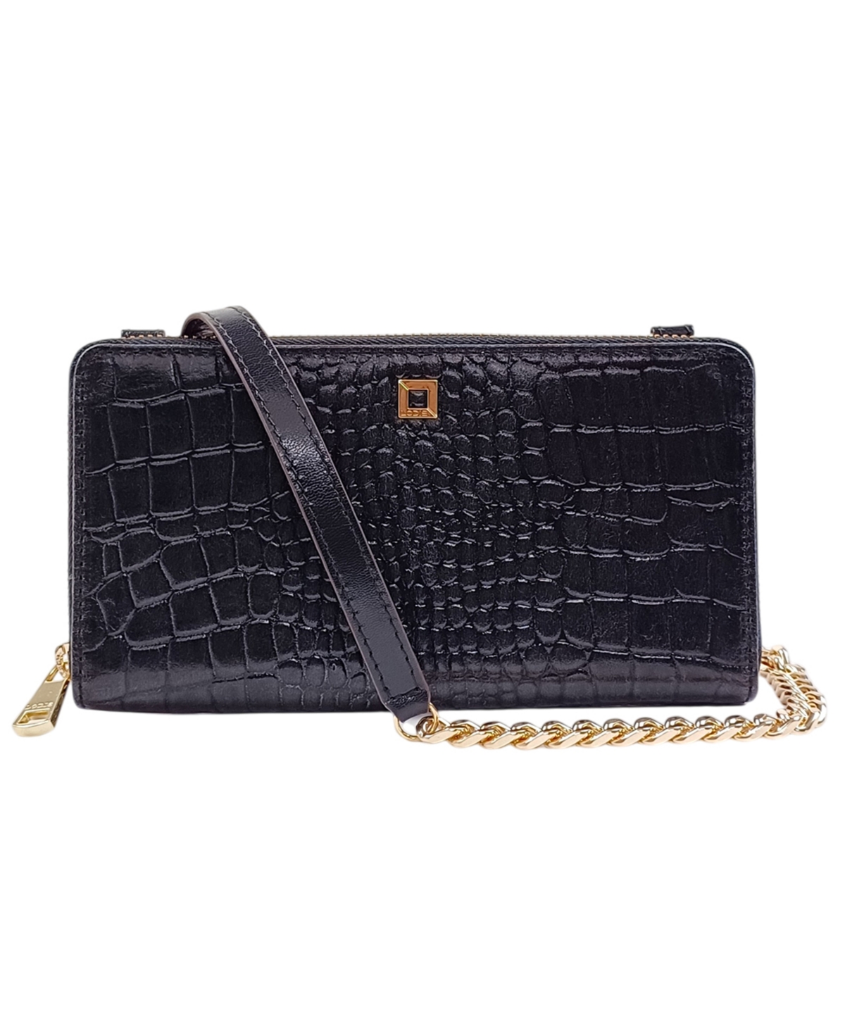 Click here for Lodis Amara Croco Mini Sling Crossbody Handbag - B... prices