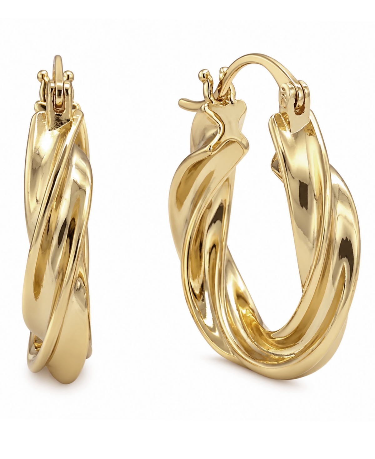 And Now This Twisted Hoop Earrings - Gold