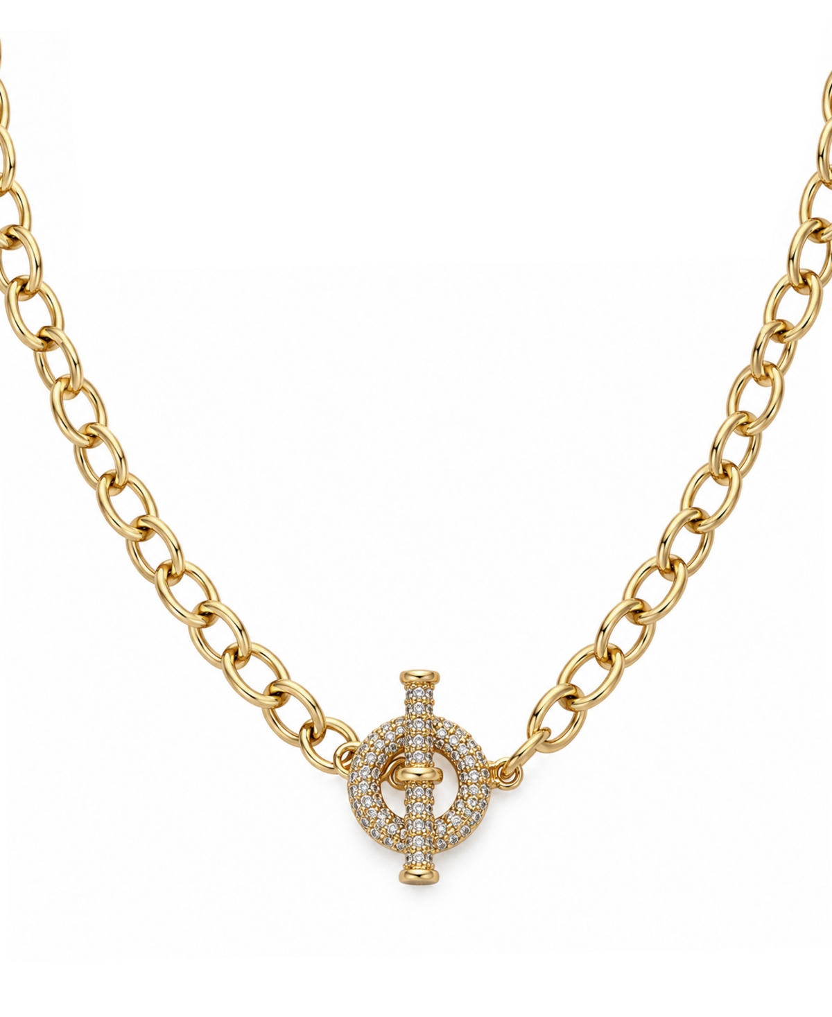 Click here for And Now This Cubic Zirconia Toggle Necklace - Gold prices
