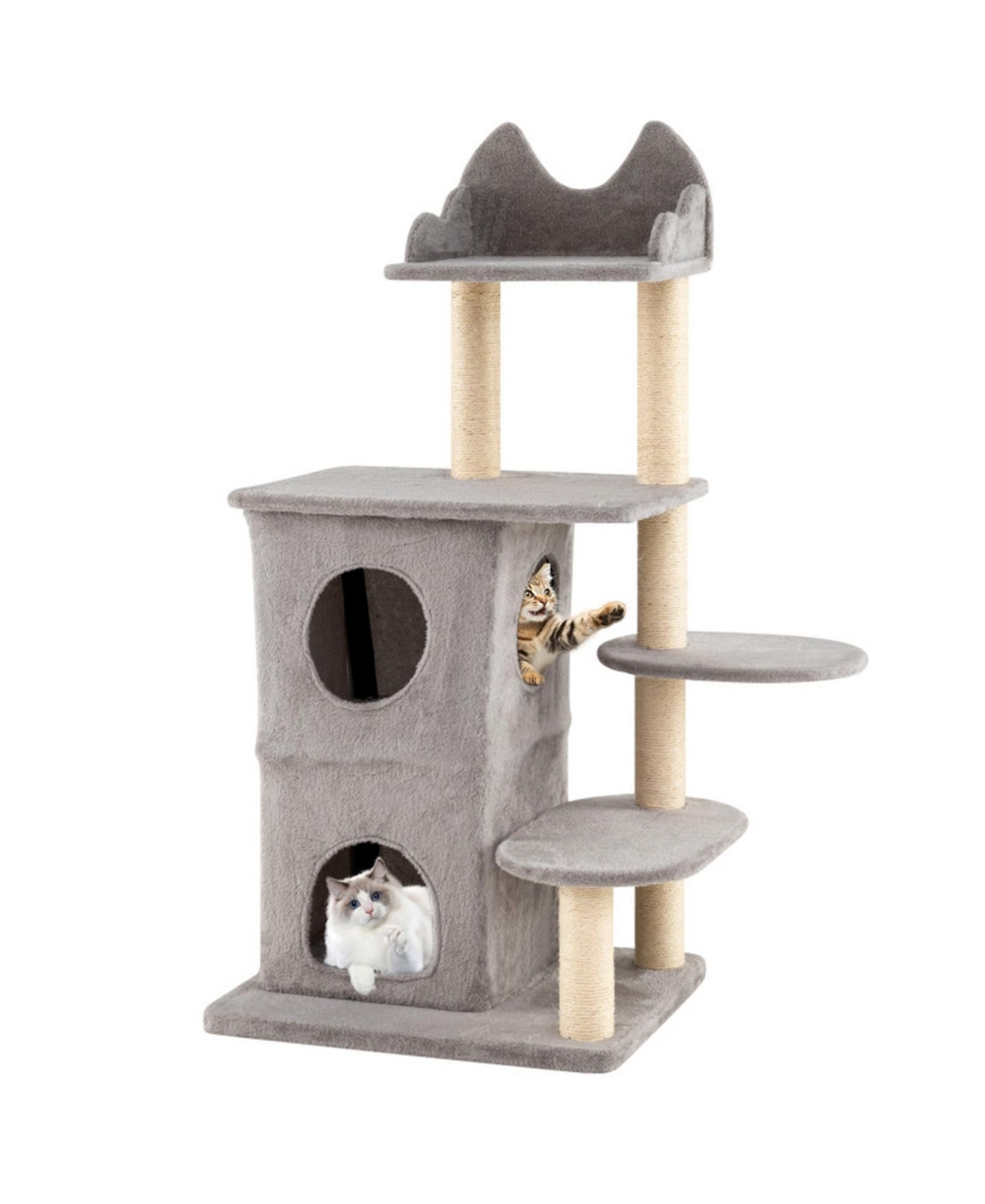 Click here for Hongge 48 Inch Cat Tree with 2-Story Condo 3 Hidea... prices
