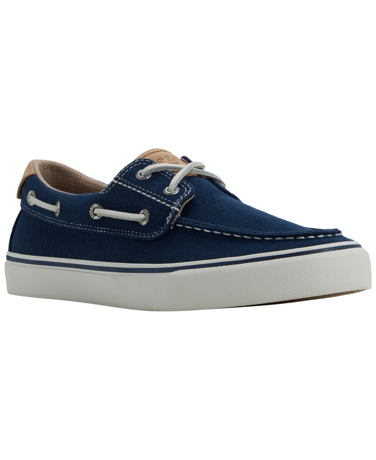 Click here for Sperry Mens Helm 2-Eye Round-Toe Boat Shoes - Navy prices