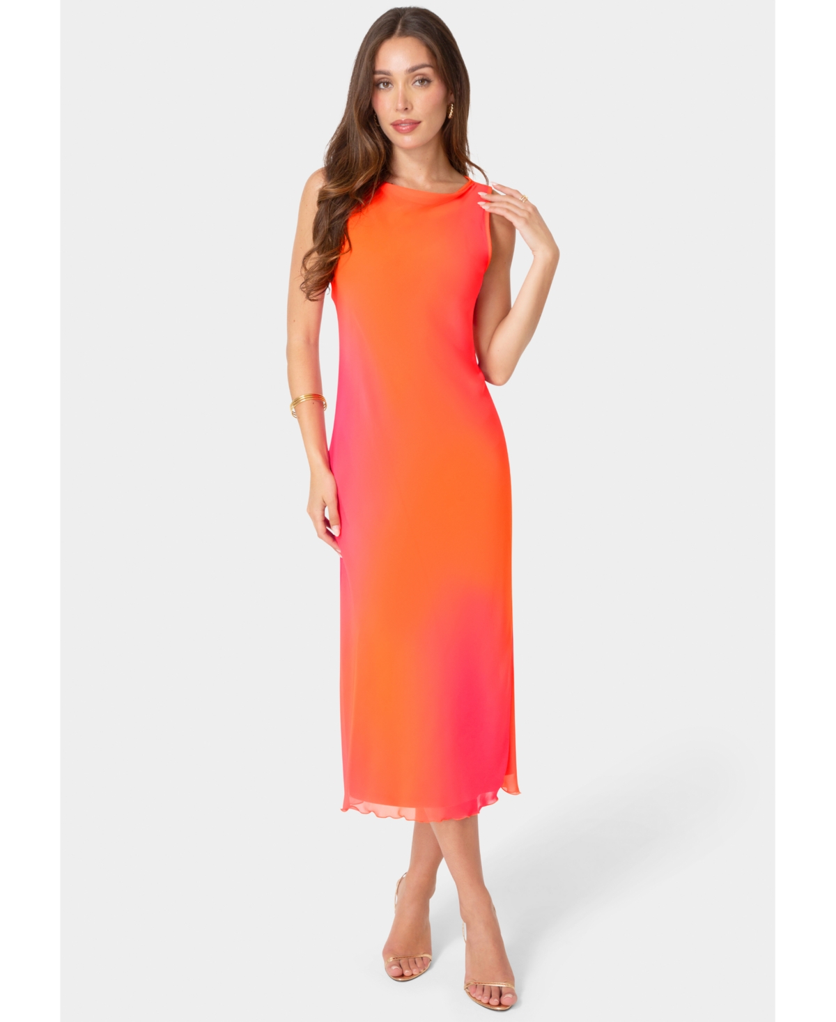 Click here for Bebe Womens Smudge Chiffon Gradient-Pattern Racer... prices