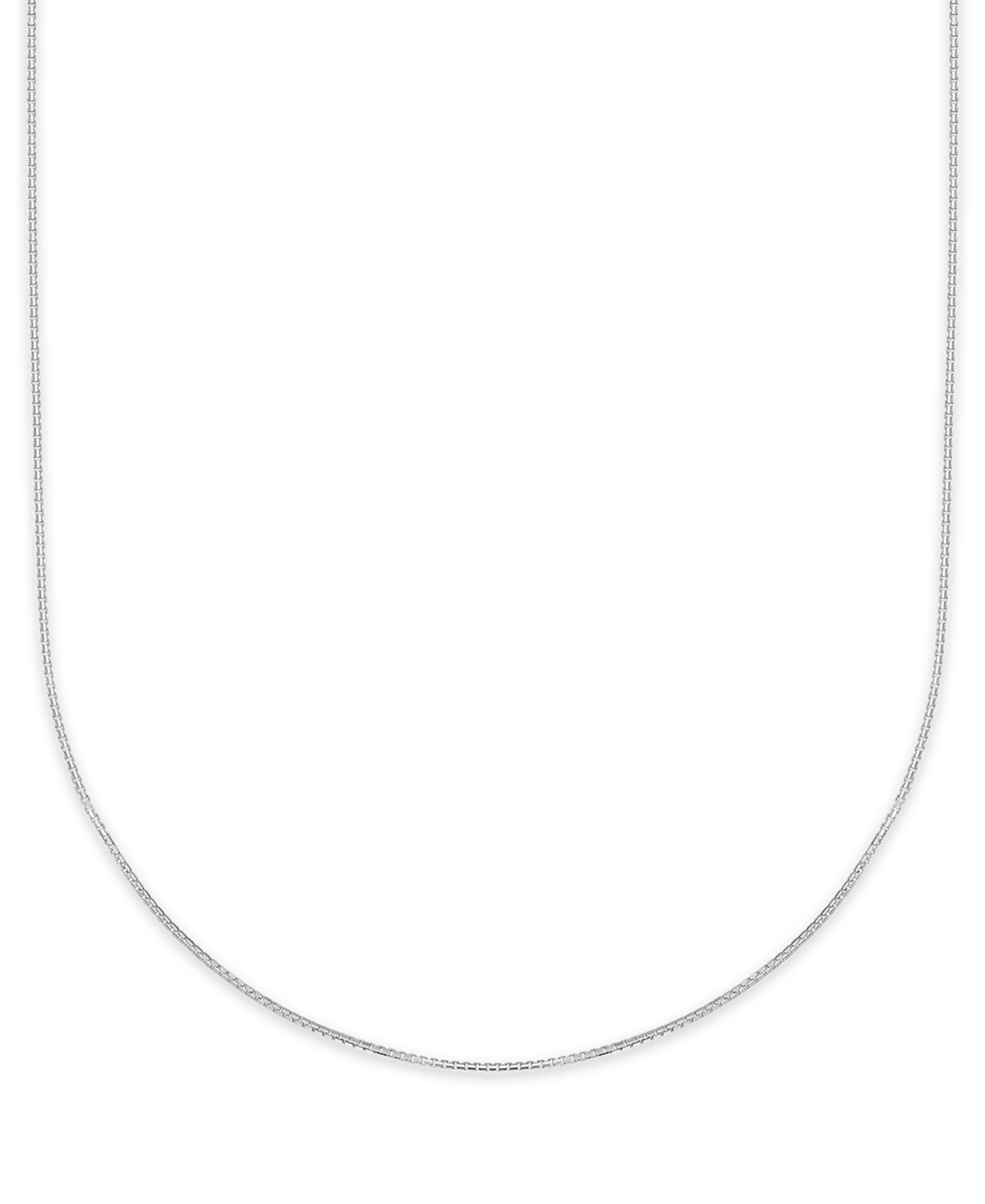 Click here for Macys Diamond-Cut Box Chain Necklace in 10k White... prices
