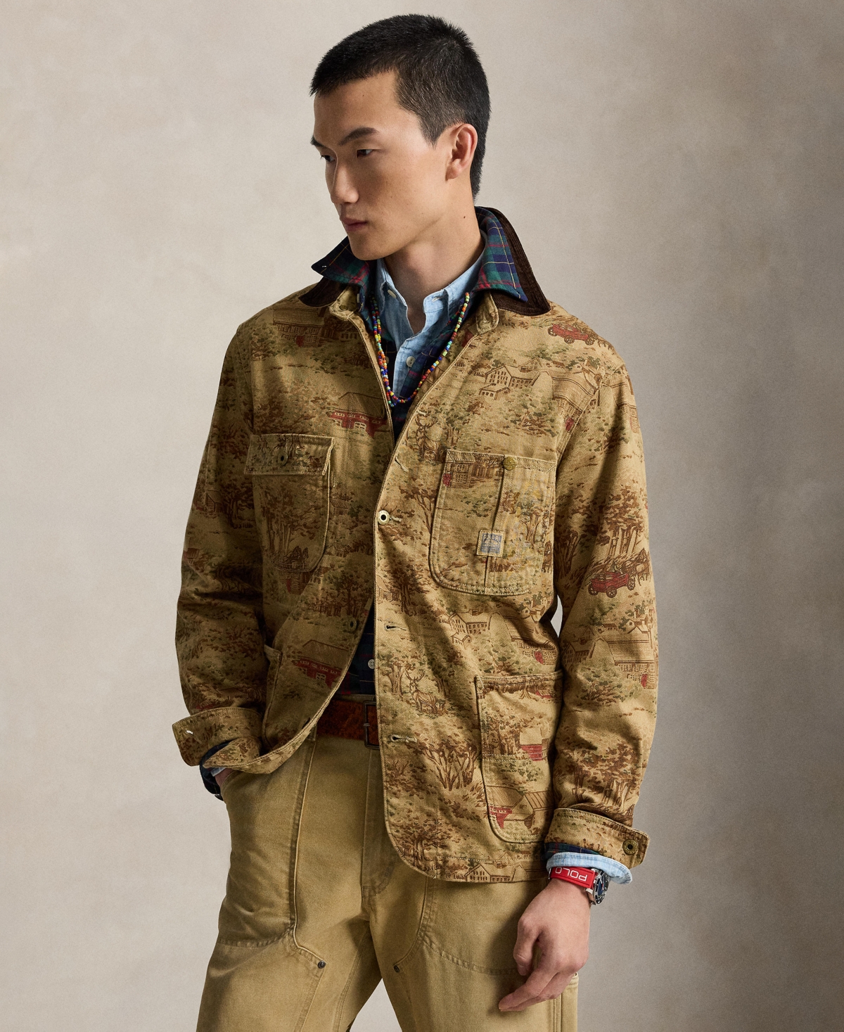 Click here for Polo Ralph Lauren Mens Printed Utility Jacket - No... prices