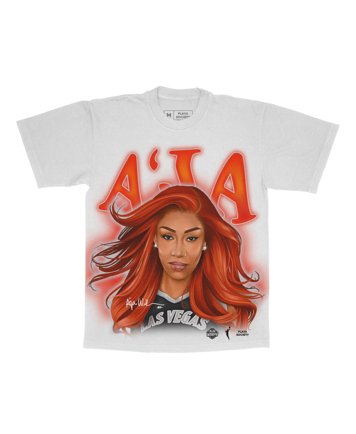 Click here for Playa Society Mens and Womens Aja Wilson White Las... prices
