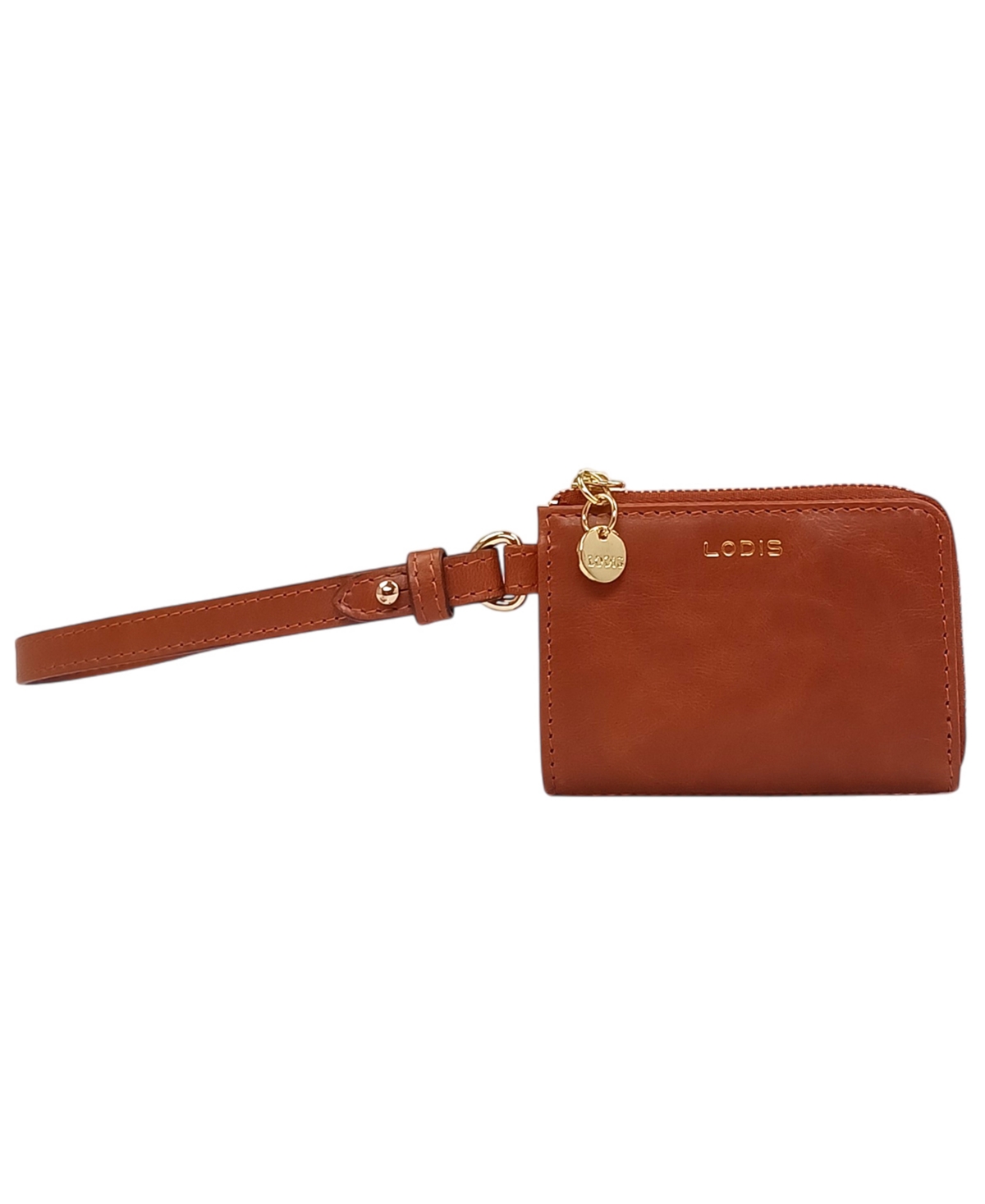 Click here for Lodis Blair Zipper Card Case Wristlet - Chestnut prices