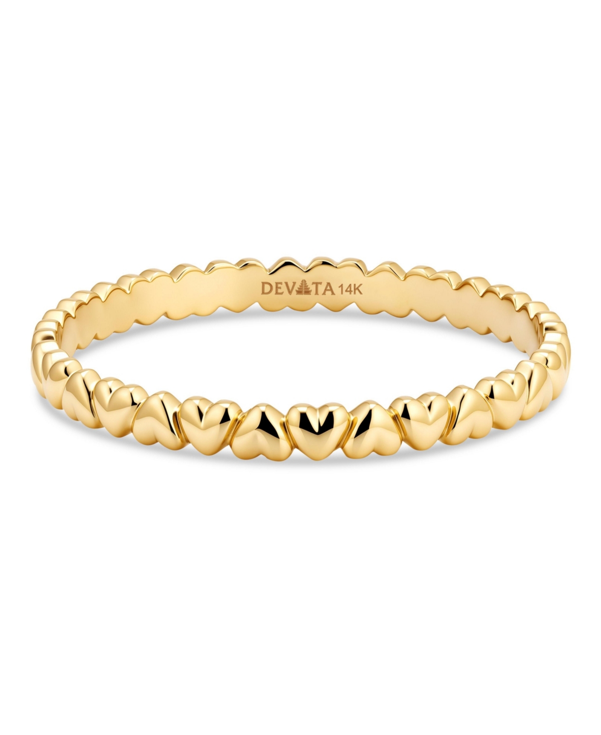 Click here for Devata Heart Band Ring in 14K Gold - Gold prices