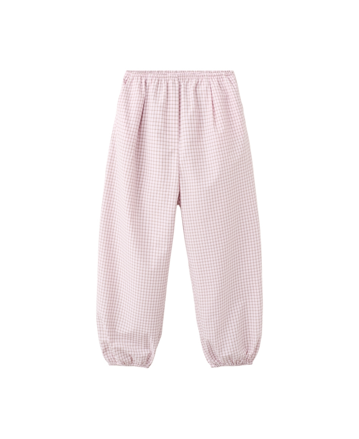 Click here for Mango Womens Mid-Rise Plaid Baggy Pants - Pastel P... prices