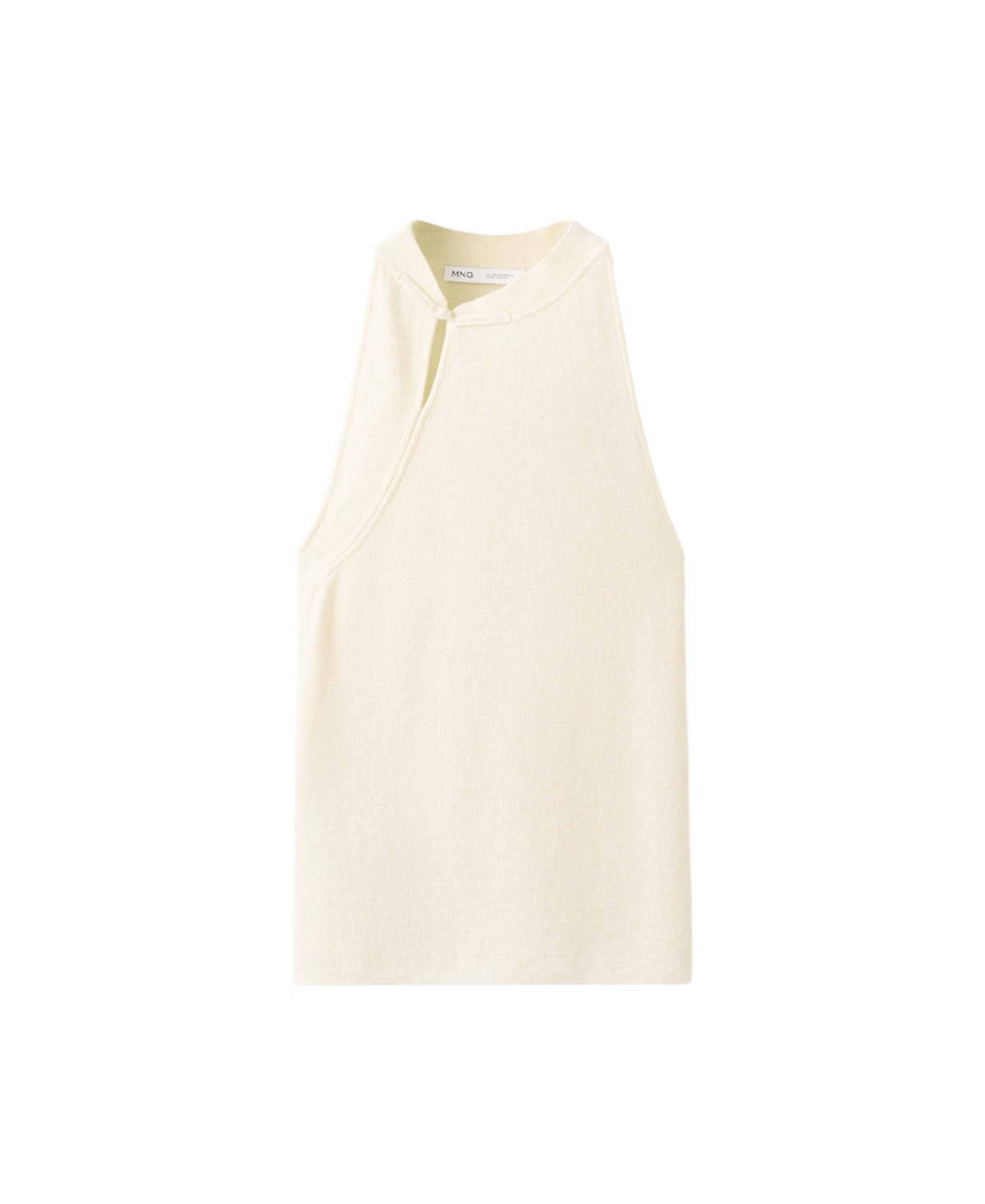 Click here for Mango Womens Halter-Neck Knitted Top - Ecru prices