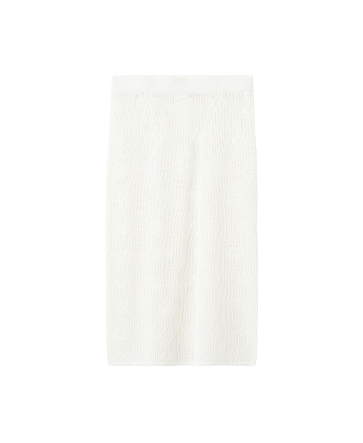 Click here for Mango Womens Floral Crochet Midi Skirt - White prices