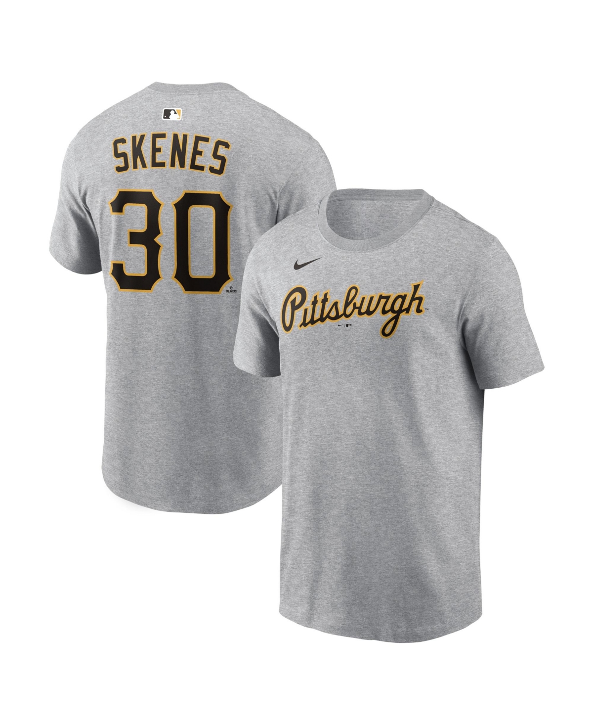 Click here for Nike Mens Paul Skenes Heather Gray Pittsburgh Pira... prices