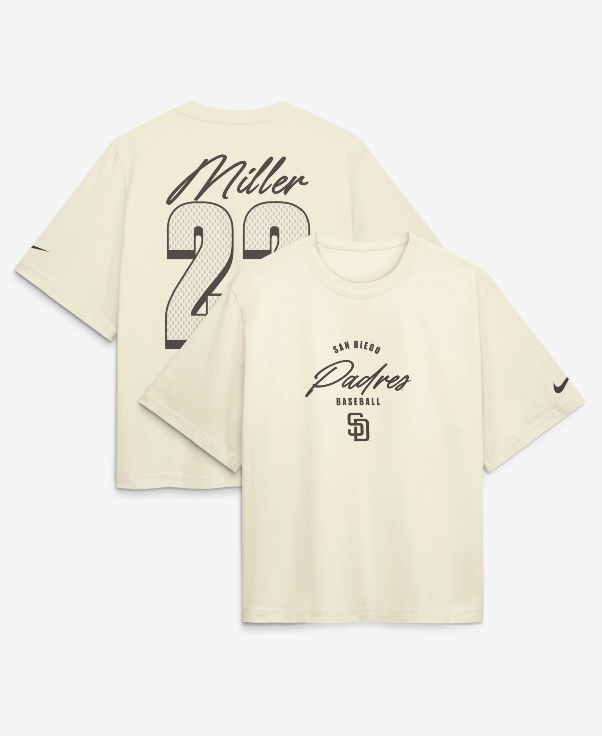 Click here for Nike Womens Mason Miller Cream San Diego Padres Pr... prices