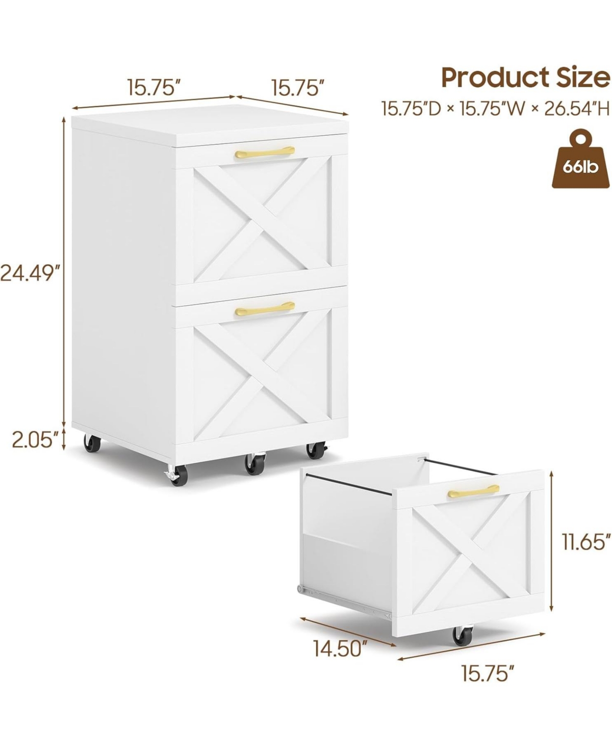 Click here for Vabches 2 Drawer Small File Cabinet with Wheels  F... prices