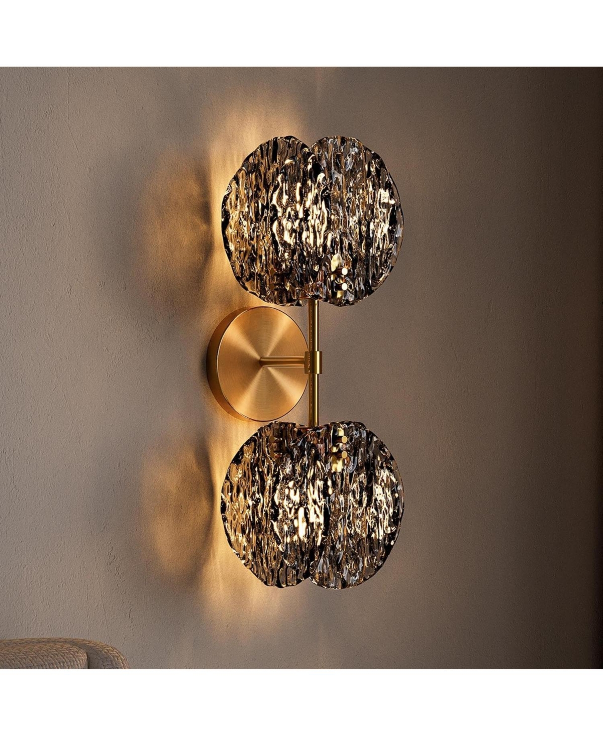 Click here for Tribesigns 2-Light Crystal Wall Sconce Brass Finis... prices