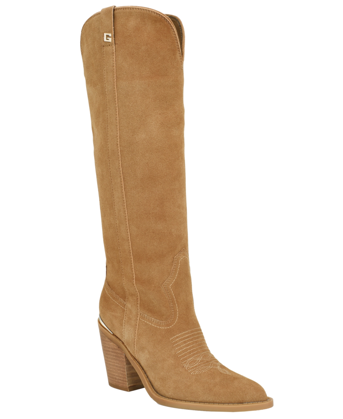 Click here for Guess Womens Sashon Knee-High Topstitched Western... prices