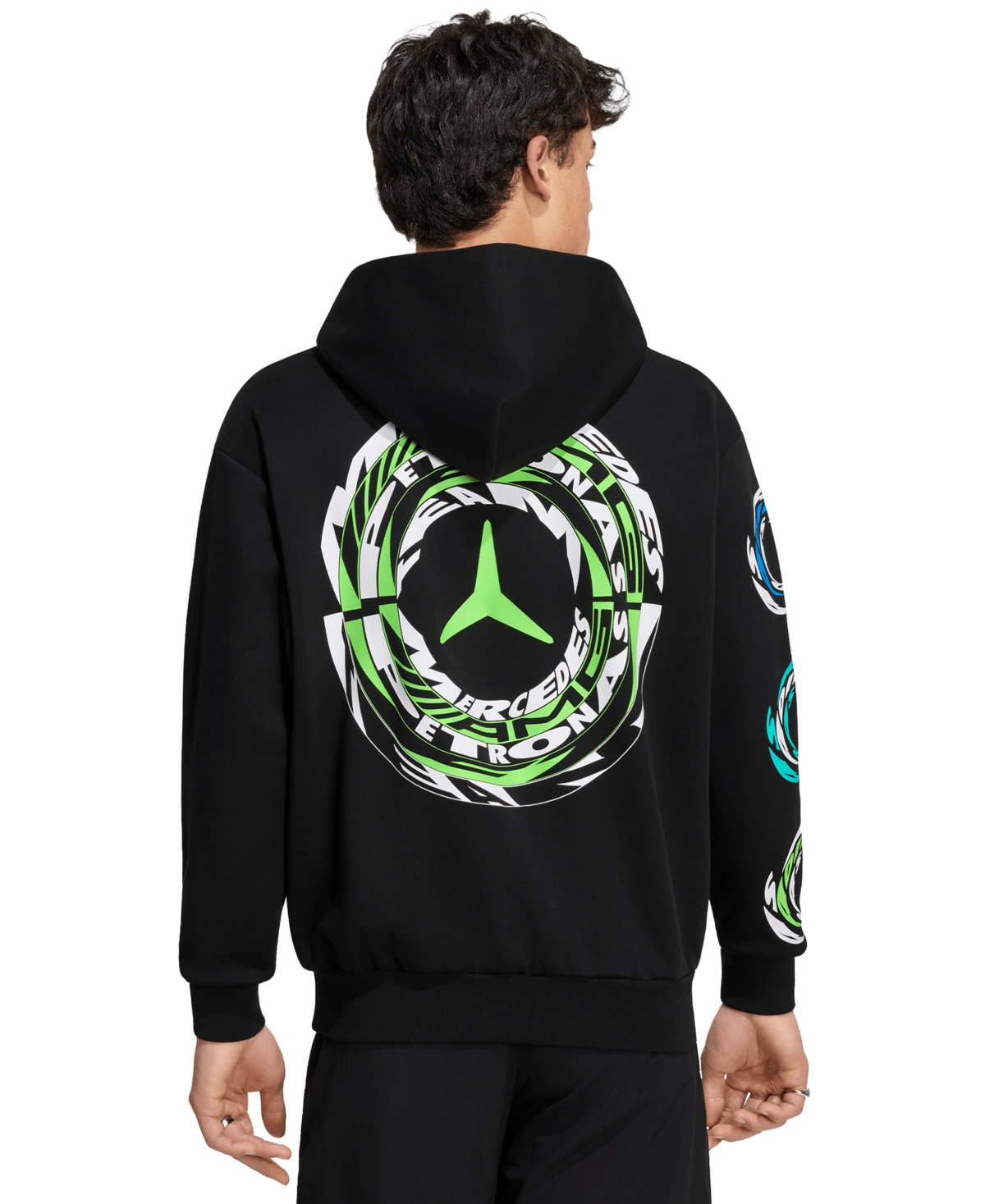 Click here for adidas Mens Mercedes F1 Hood Sweatshirt - Black prices