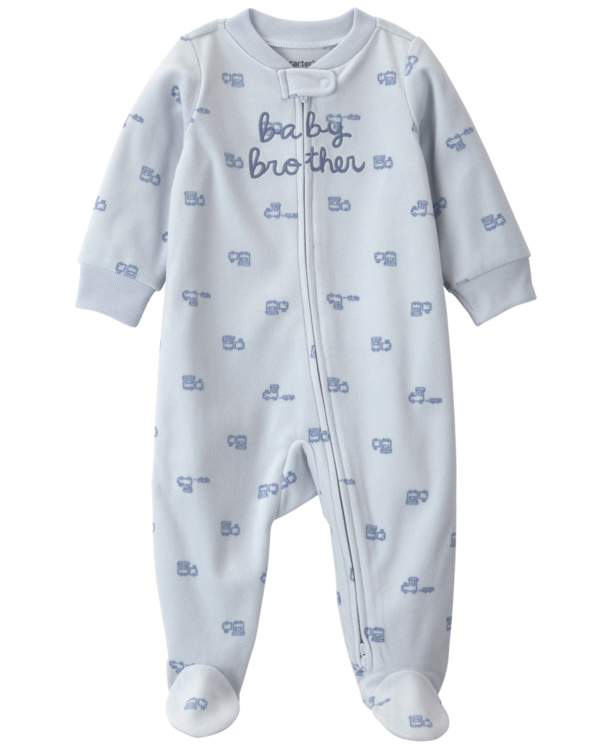 Click here for Carters Baby Boys Baby Brother Fleece 2-Way Zip Sl... prices