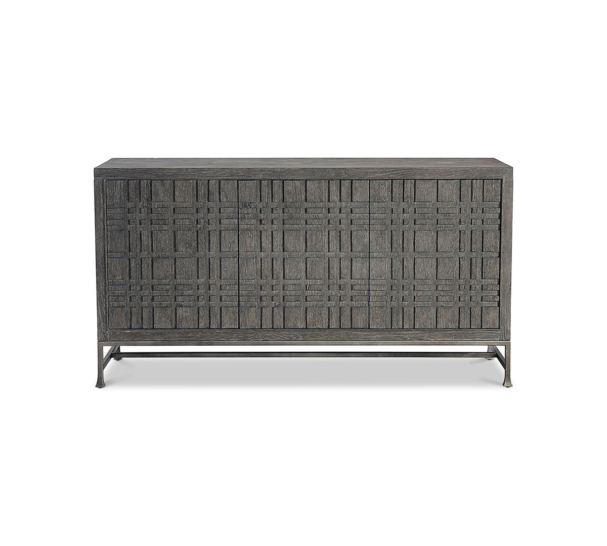 Click here for Bernhardt Tribeca 64.5 Wood & Steel Geometric Buff... prices
