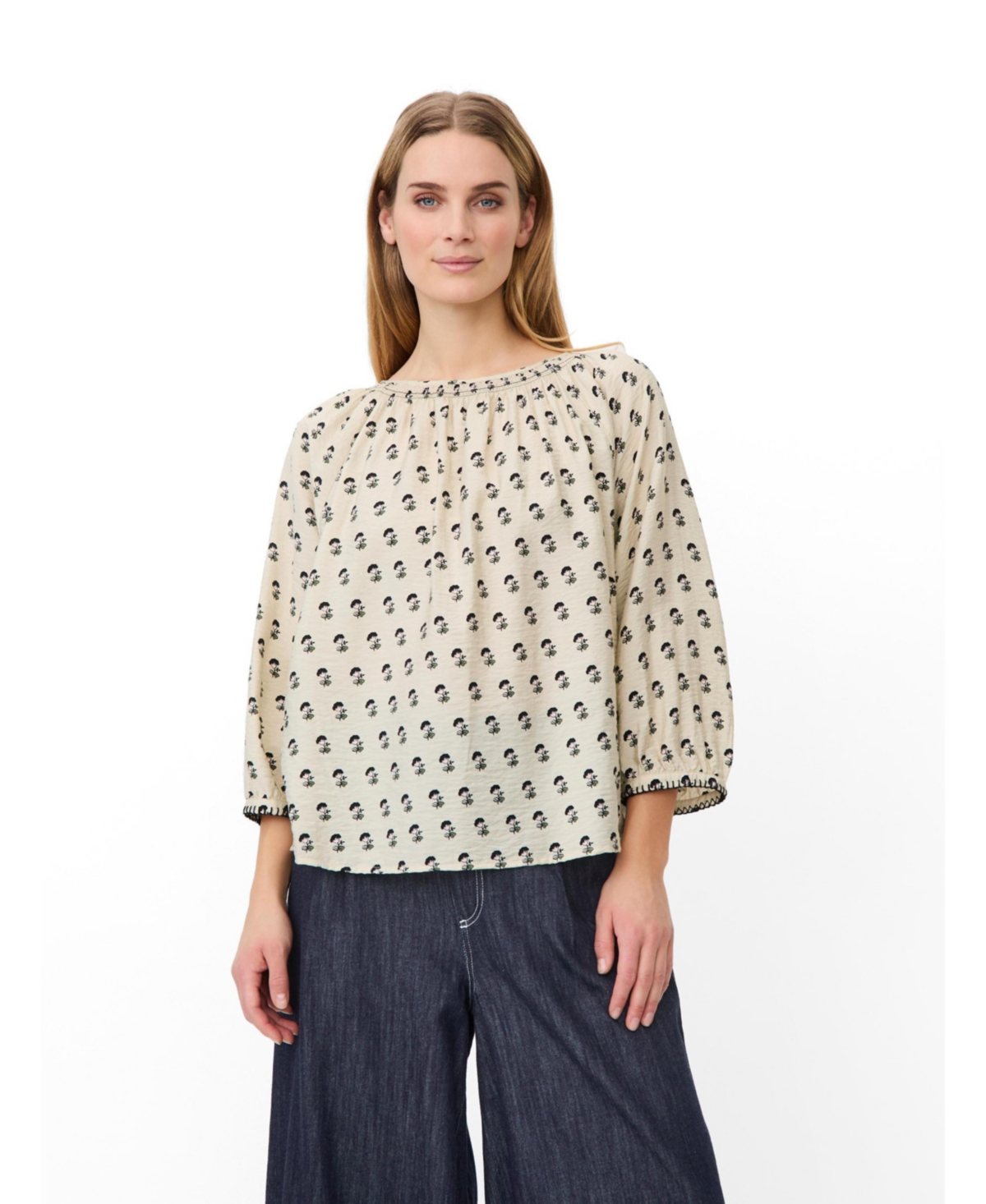 Click here for Masai Copenhagen Womens Boat Neck Gathered Blouse... prices