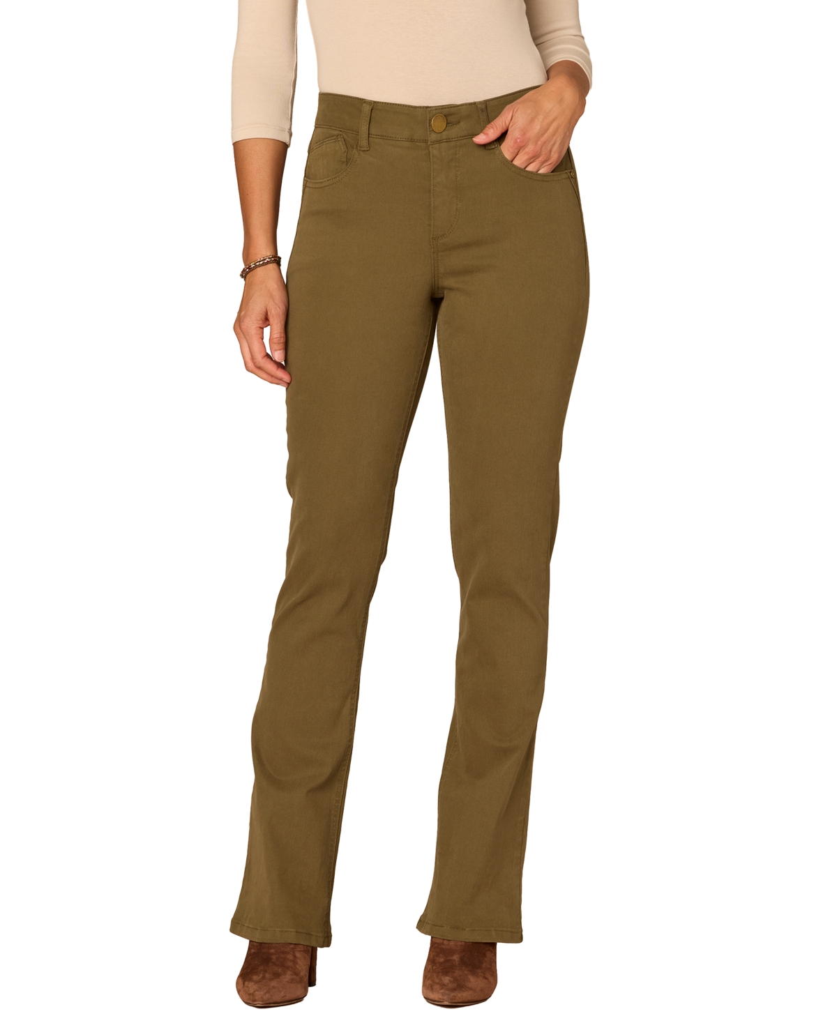 Click here for Democracy Petite Mid-Rise Cuffed Ankle Skimmer Jea... prices