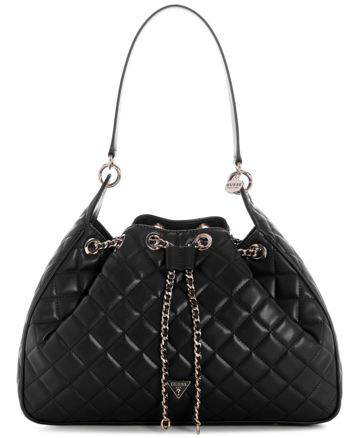 Click here for Guess Juliet Large Hobo Handbag - Black prices