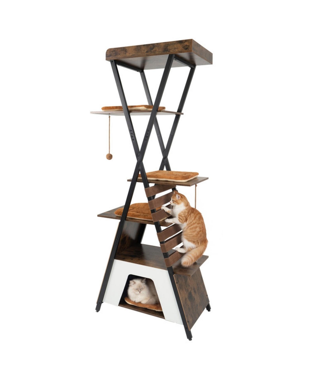 Click here for Hongge 73 Inch Tall Multi-Level Cat Tree with Extr... prices