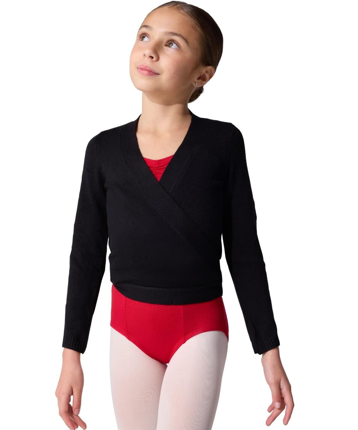 Click here for Capezio Juniors Wrap Sweater - Girls - Black prices