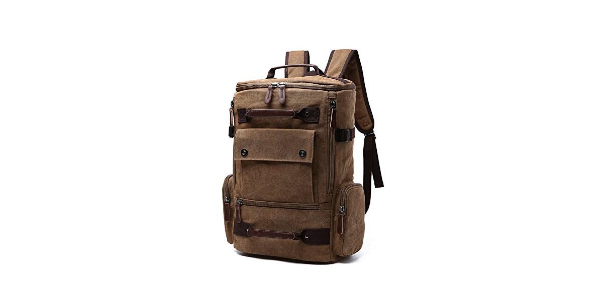 Click here for Piscifun Canvas Leather Accent Travel Rucksack Lap... prices