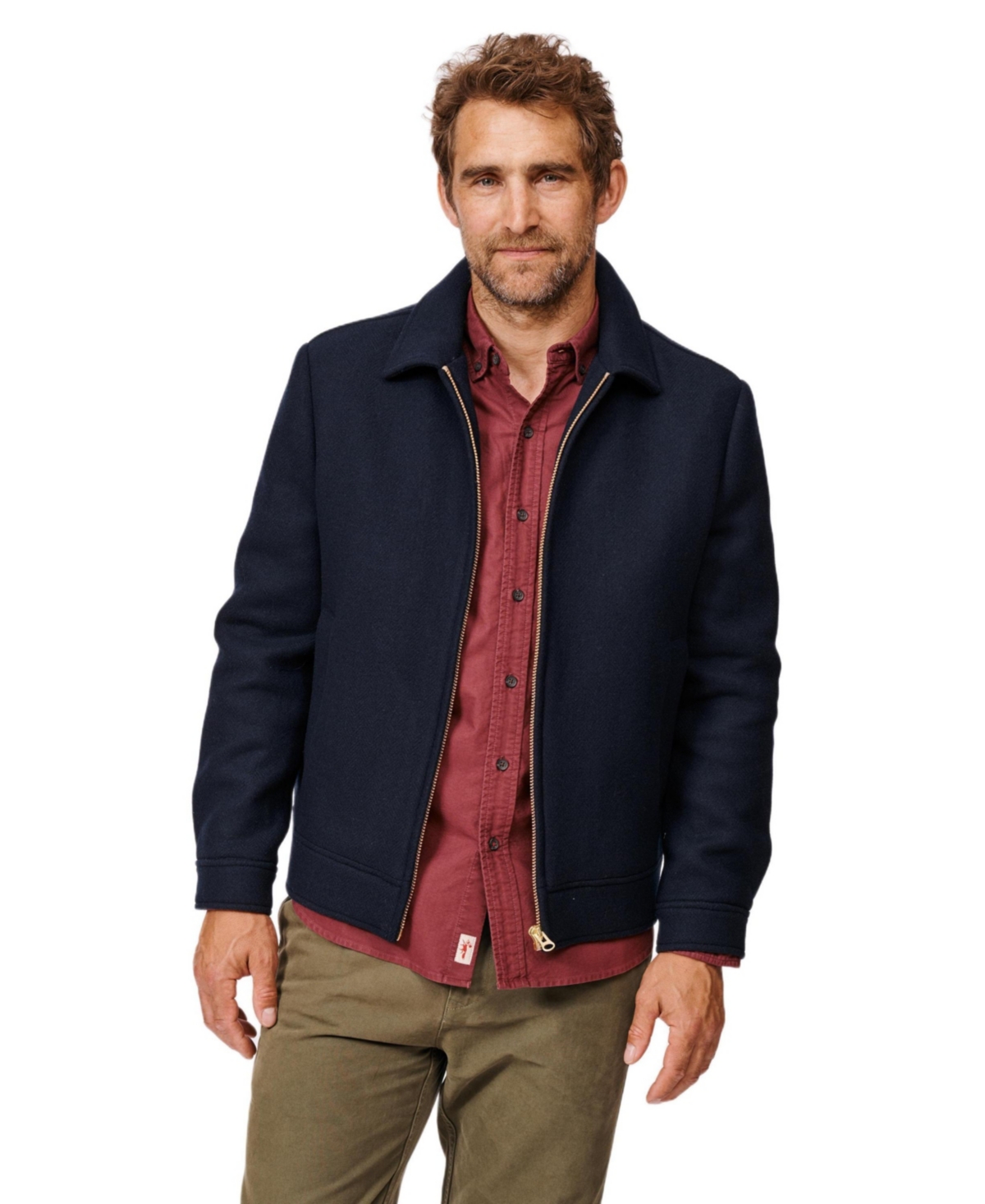 Click here for Aubin Mens Kinsley Wool Harrington Jacket - Navy prices