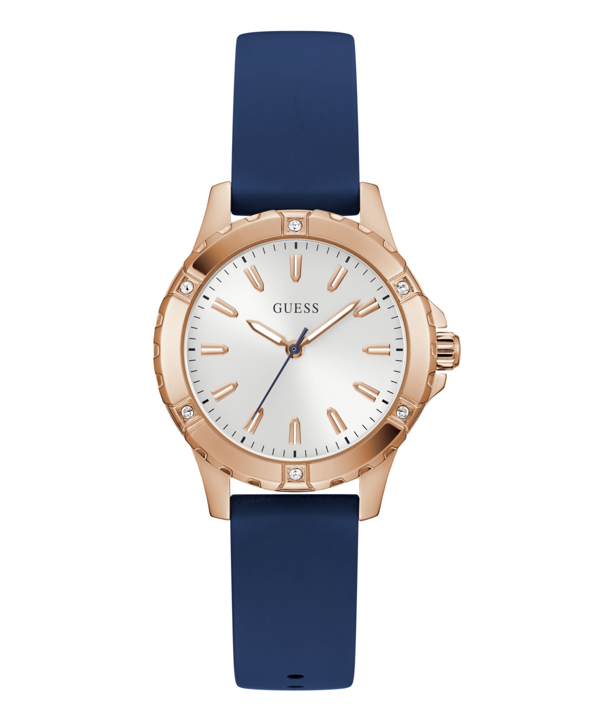 Click here for Guess Womens Quartz Blue Silicone Watch 35mm - Blu... prices