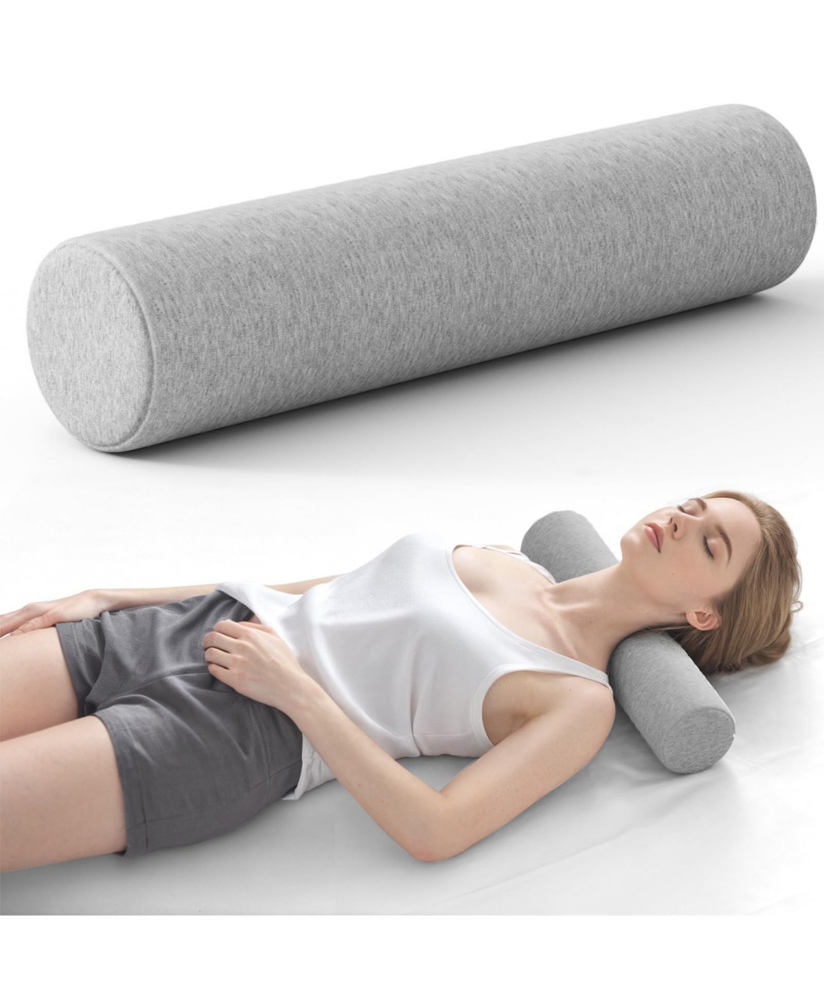 Click here for Piscifun Memory Foam Neck Roll Pillow Cooling Supp... prices