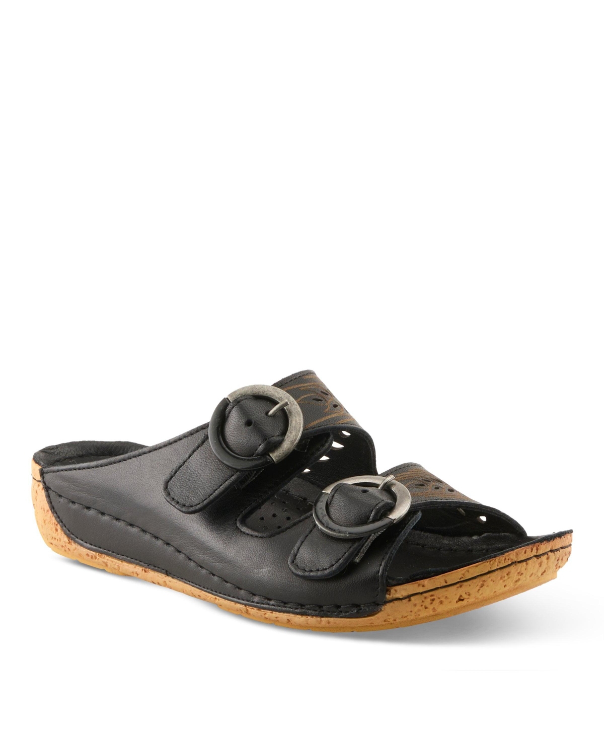 Click here for Spring Step Womens Gelatia Slide Wedge with Laser-... prices