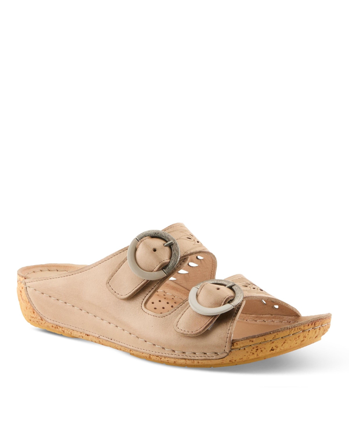 Click here for Spring Step Womens Gelatia Slide Wedge with Laser-... prices
