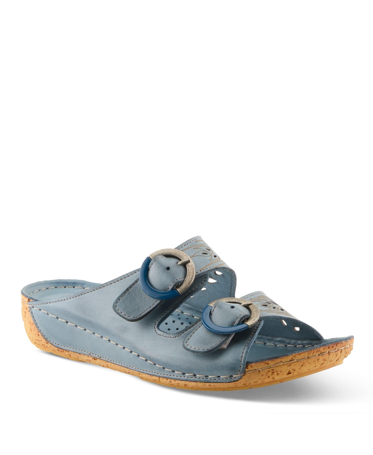 Click here for Spring Step Womens Gelatia Slide Wedge with Laser-... prices