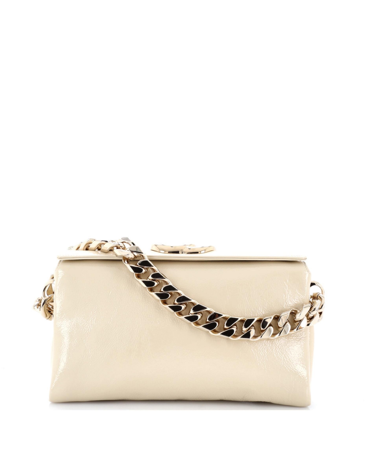 Click here for Pre-Owned Gucci Small Gg Soft Chain Handle Bag Pat... prices