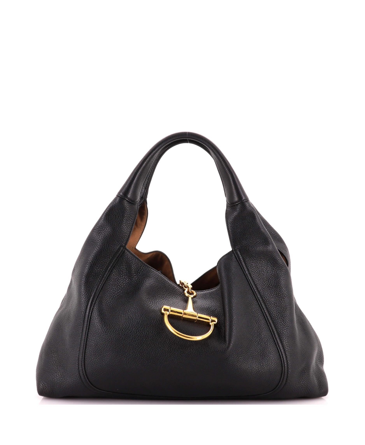 Click here for Pre-Owned Gucci Maxi Softbit Hobo Leather - Black prices