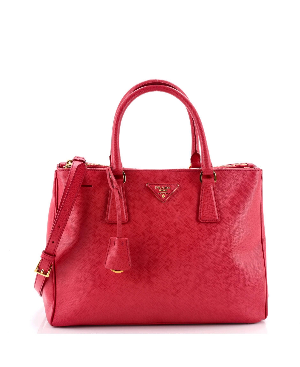 Click here for Pre-Owned Prada Medium Double Zip Lux Tote Saffian... prices
