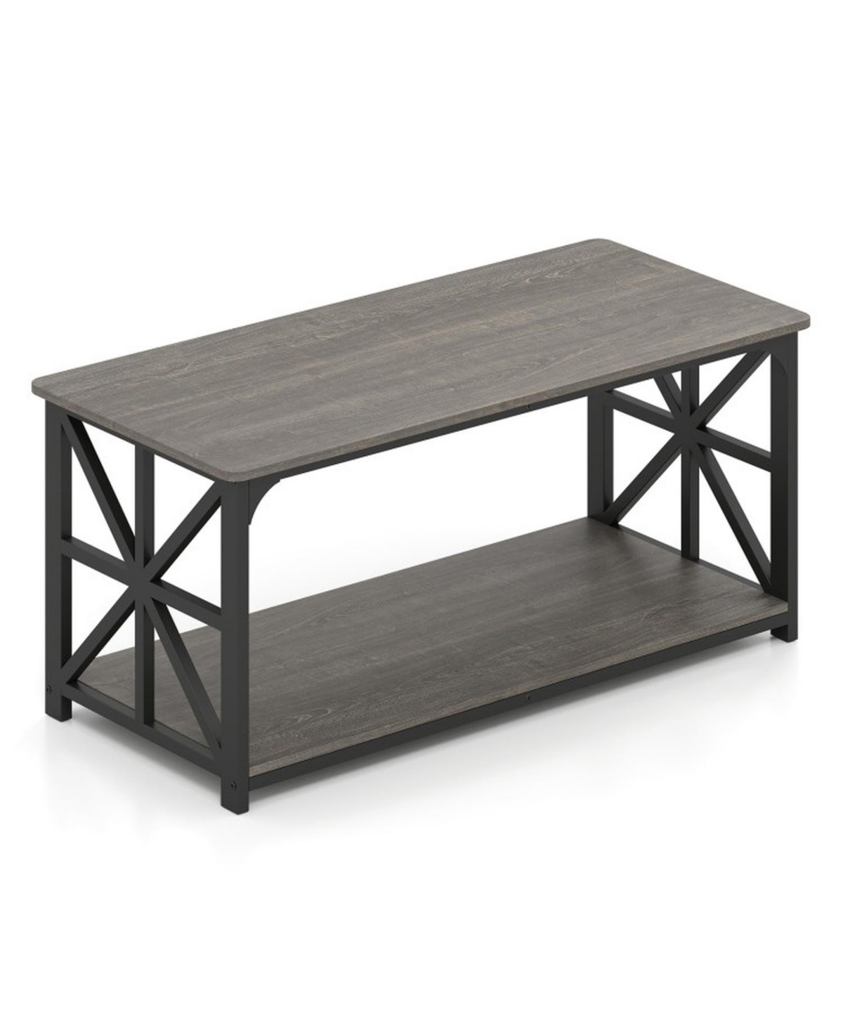 Click here for Sugift 2-Tier Center Table with Storage Shelf and... prices
