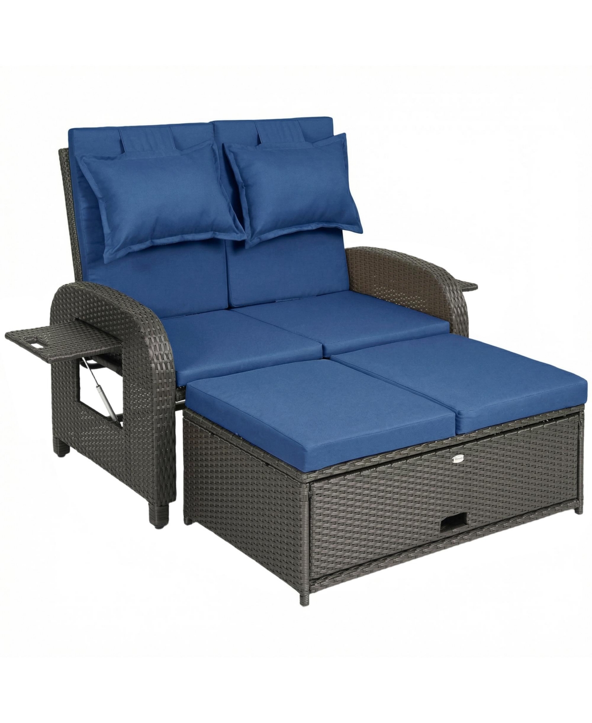 Click here for Outsunny Outdoor Patio Rat Daybed with Storage Ott... prices