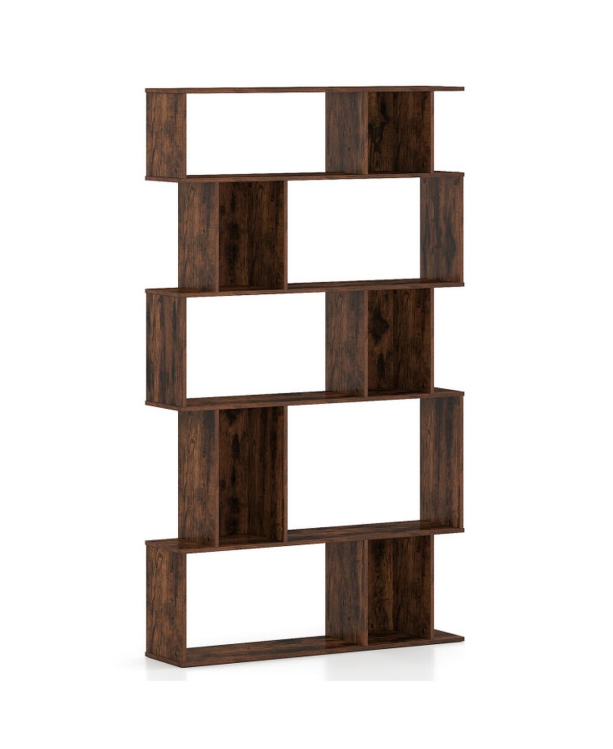 Click here for Sugift 5-Tier Geometric Bookcase with Open Shelves... prices