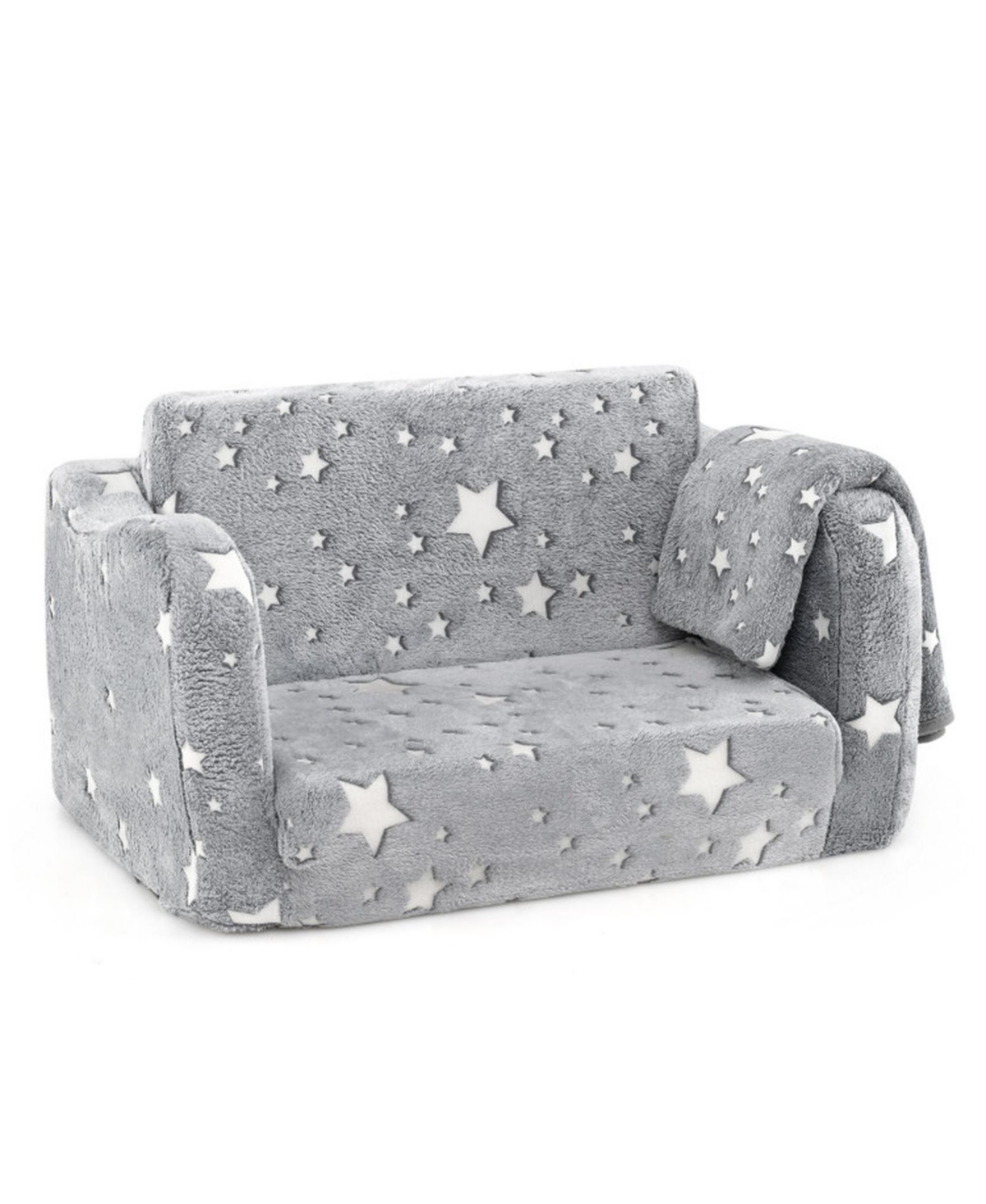Click here for Sugift 2-in-1 Folding Kids Couch with Blanket Glow... prices