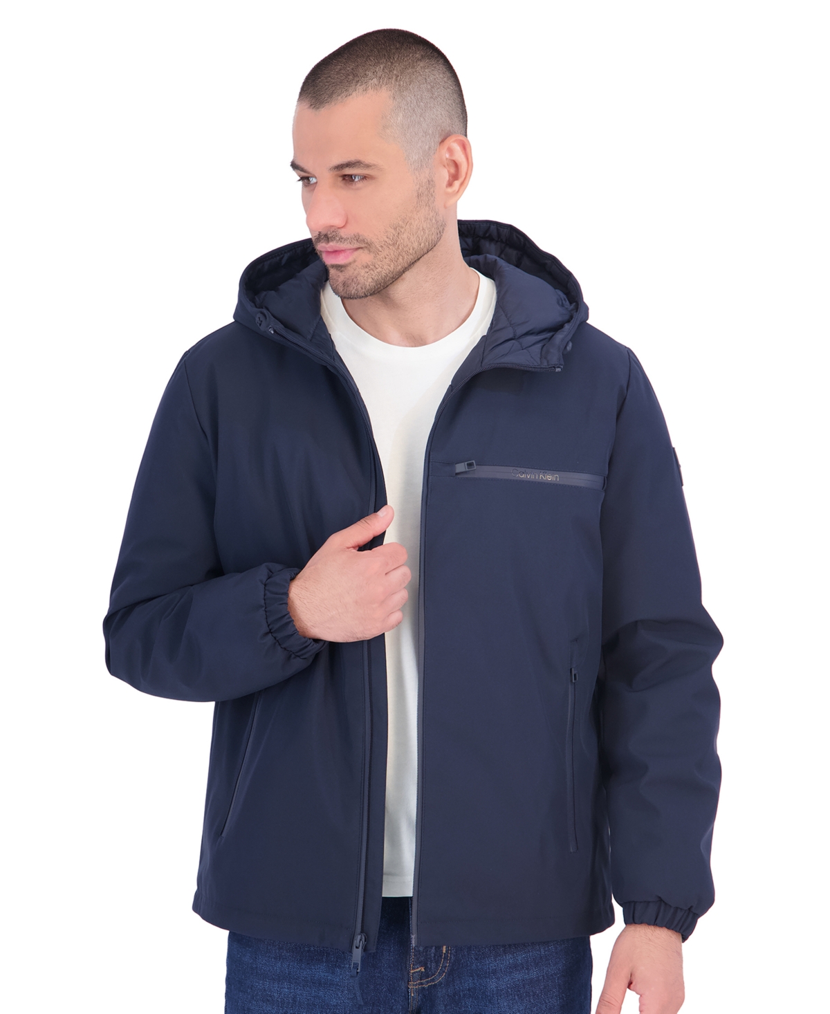 Click here for Calvin Klein Mens Hooded Quilted Inner Softshell J... prices
