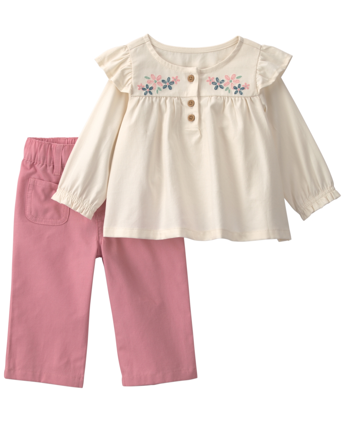 Click here for Carters Baby Girls Floral Long-Sleeve Top and Pant... prices