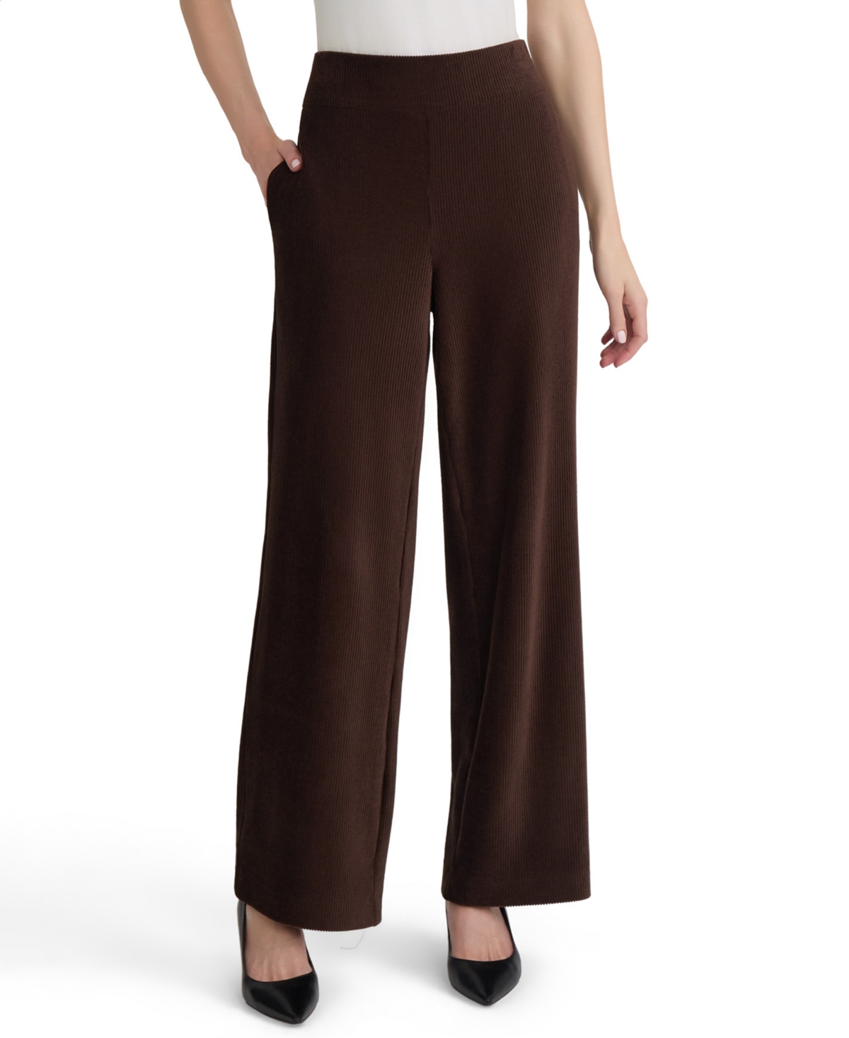 Click here for Jones New York Womens High-Rise Pull-On Wide-Leg K... prices