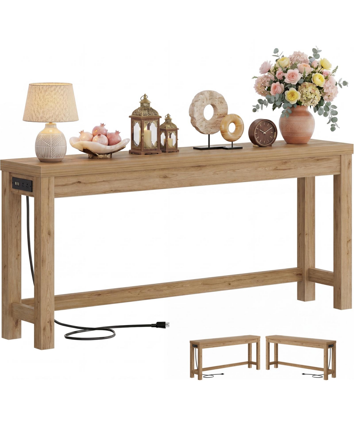 Click here for Aheaplus 63 Console Table with Charging Station  E... prices