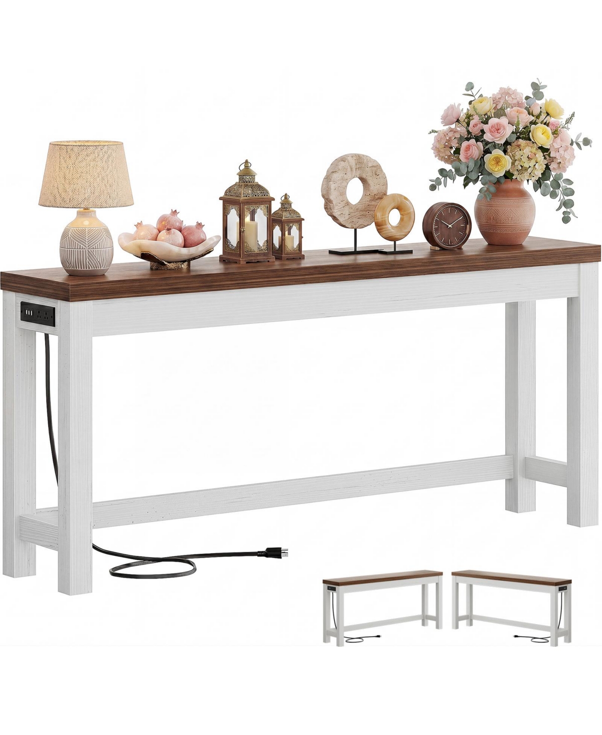 Click here for Aheaplus 63 Console Table with Charging Station  E... prices
