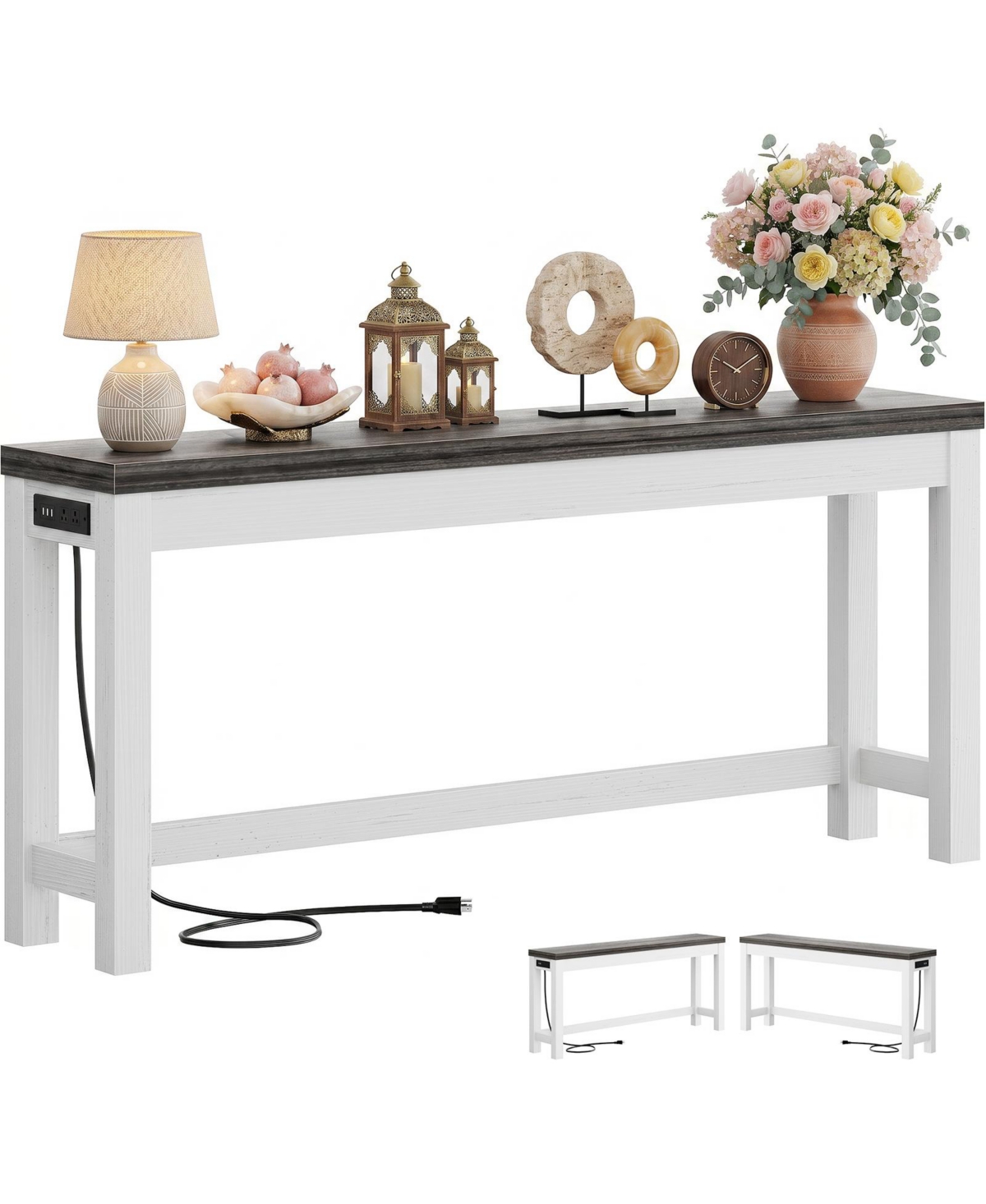 Click here for Aheaplus 63 Console Table with Charging Station  E... prices